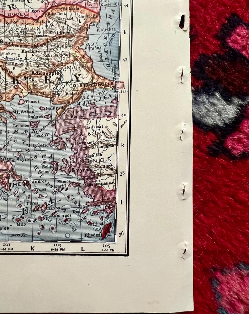 1883 Central Europe Map: Antique Geography Book Plate - Etsy