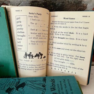 Charming Vintage Stack of Elementary Spelling Books, Shabby Childrens ...