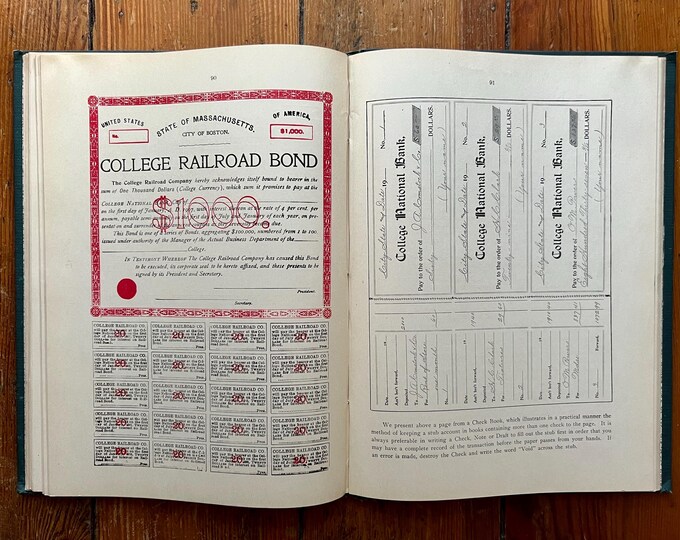 Antique Book of Business Forms, Bookkeeping Ephemera, Junk Journaling ...