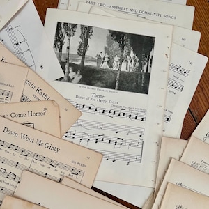 Vintage Sheet Music, Antique Music Pages, 1800’s/1900’s Popular Songs ...