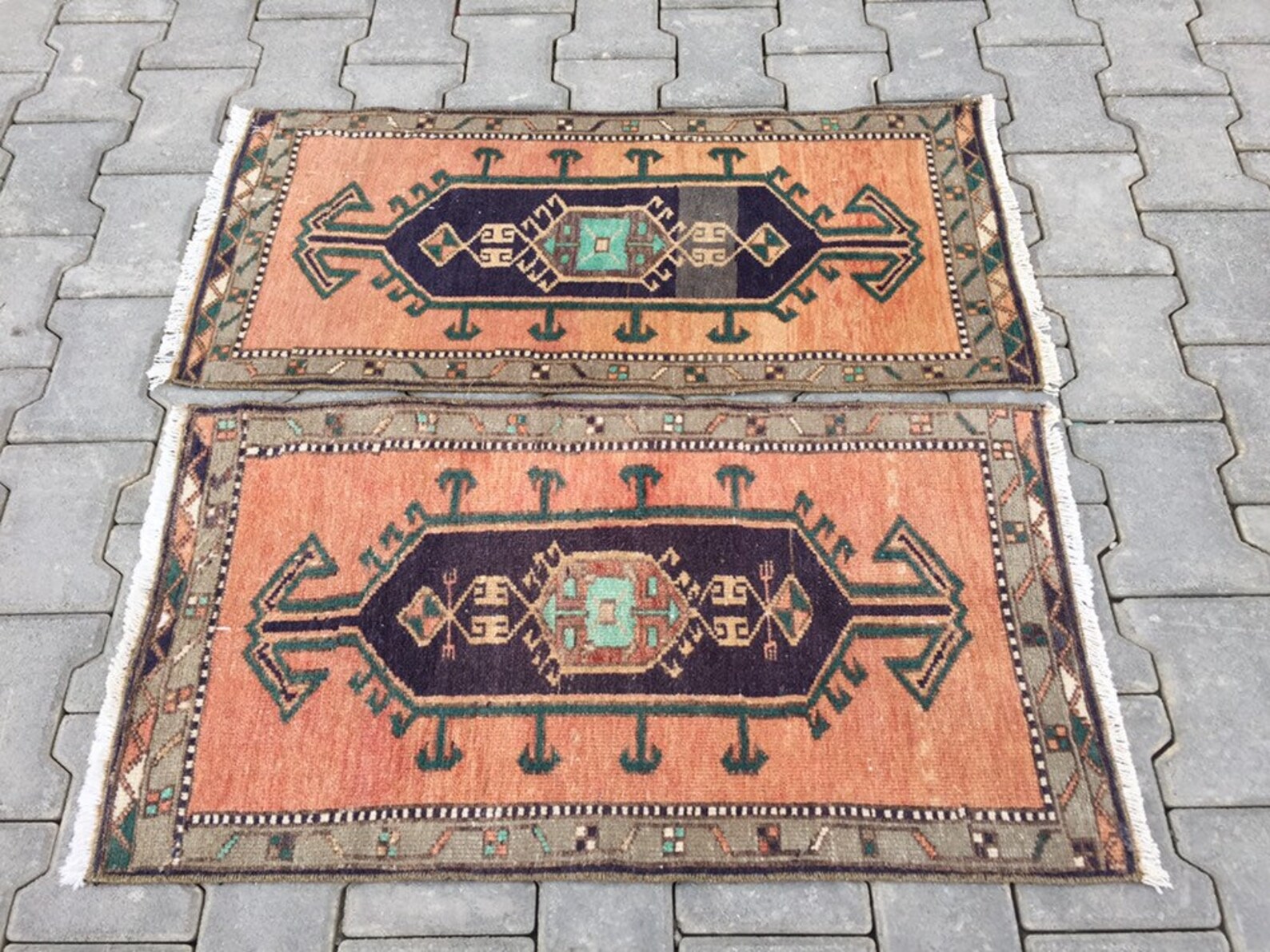 Pair Rugs Set of Two Small Rugs Twin Rugs Beautiful Pattern - Etsy