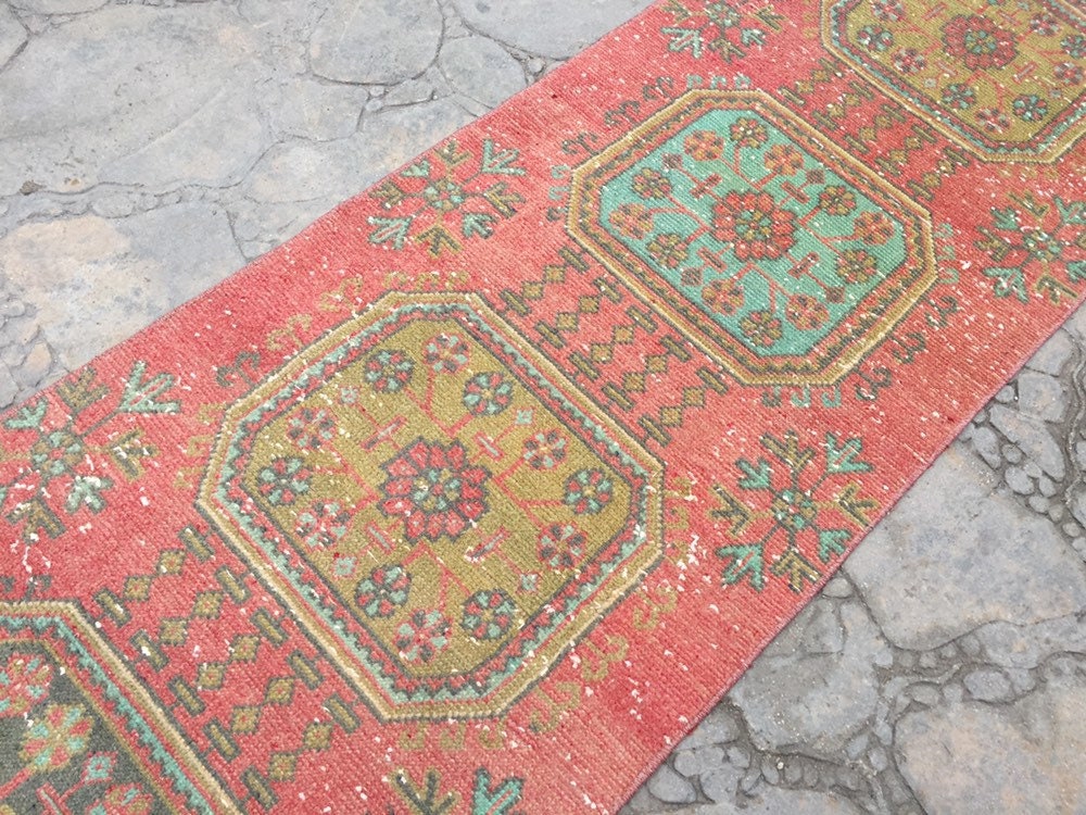 Extra Long Rug Runner Muted Red Colour Runner Home Living | Etsy