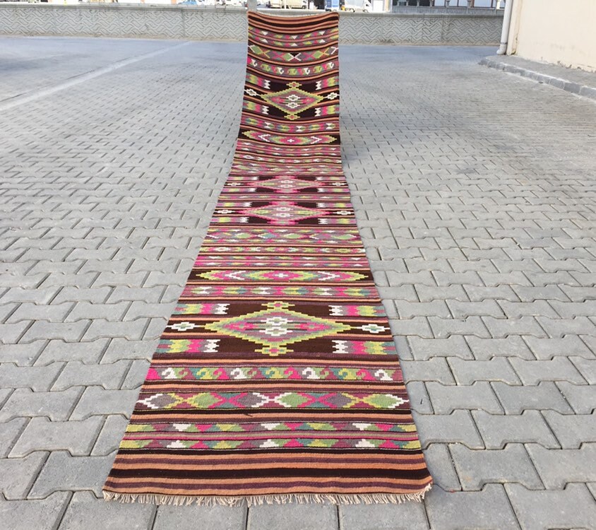 Bohemian Rug Runner Rug Muted Pink Rug Navajo Rug Kilim | Etsy