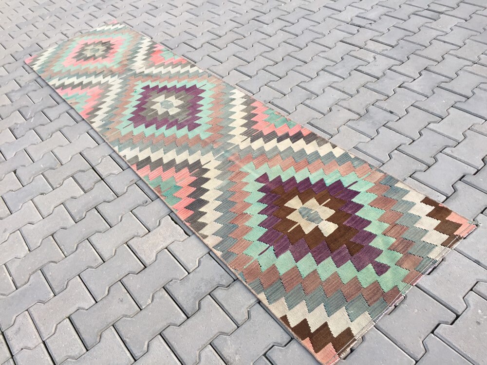 Turkish Runner Kilim Rug Vintage Handmade Kilim Rug | Etsy