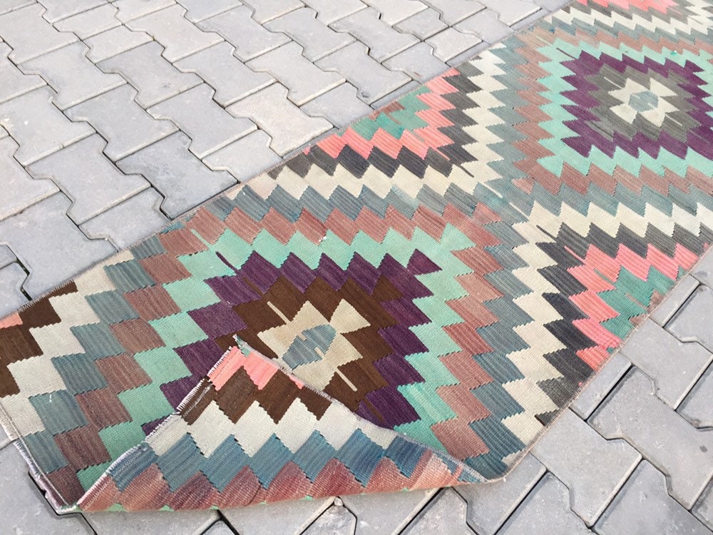 Turkish Runner Kilim Rug Vintage Handmade Kilim Rug | Etsy