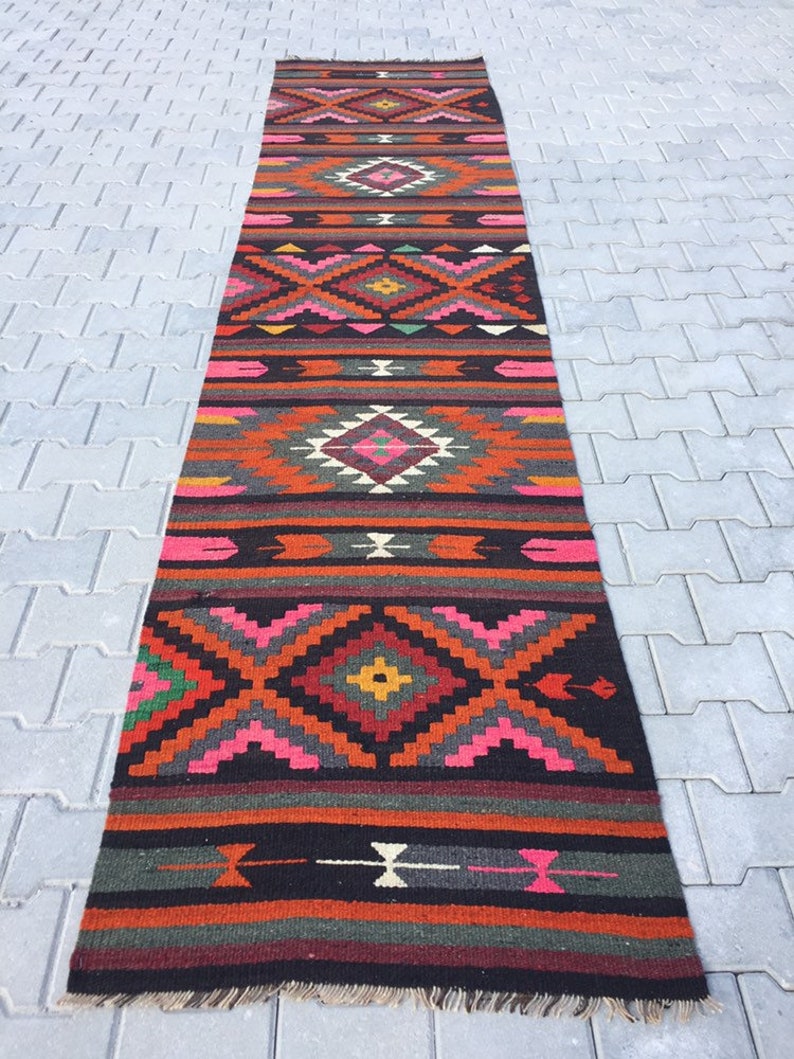 Pink Runner Rug Kitchen Runner Rug Pink Home Decor Kilim | Etsy
