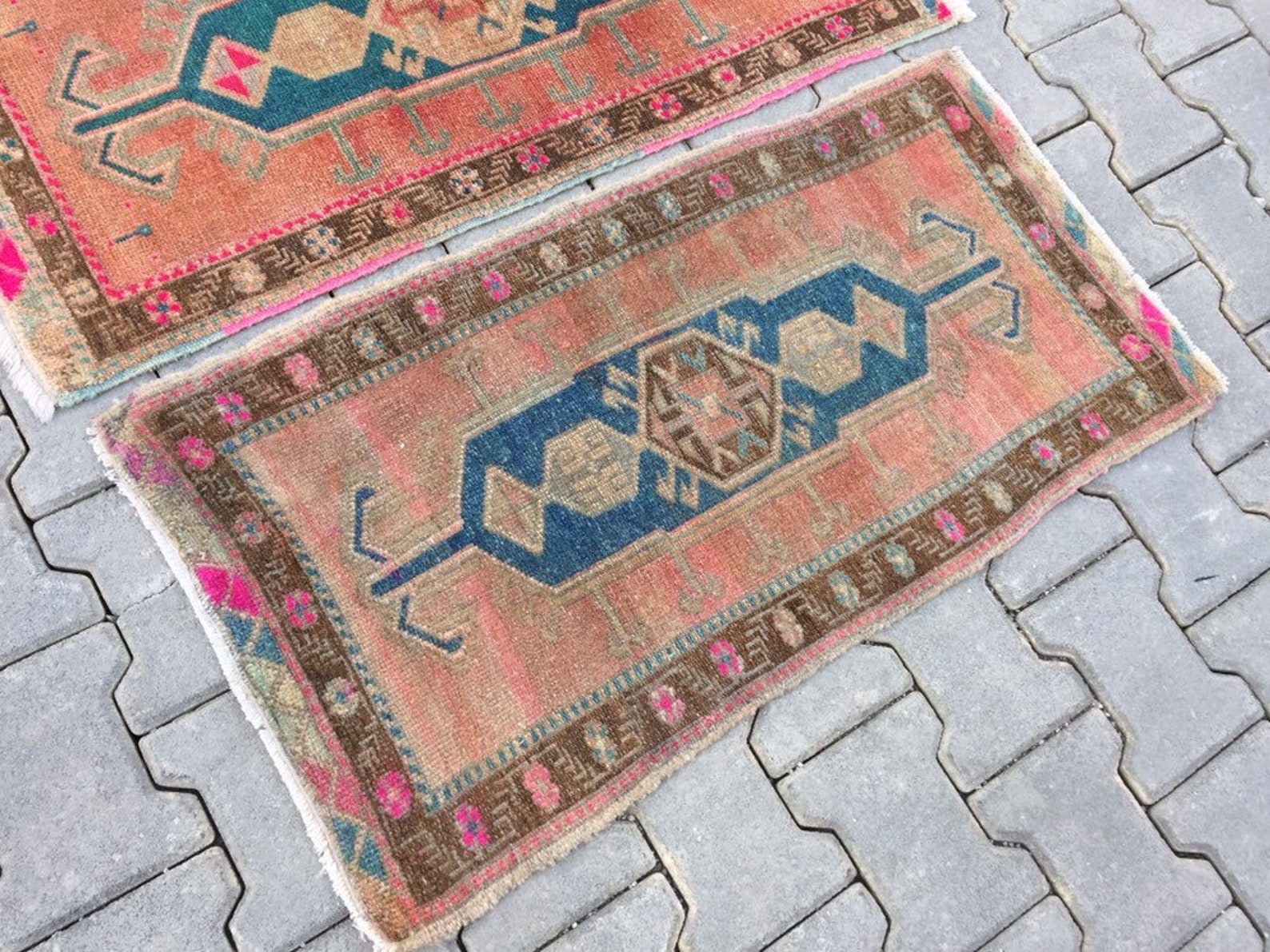 Pair Small Rugs Muted Pair Rugs Set of Two Rugs Small | Etsy