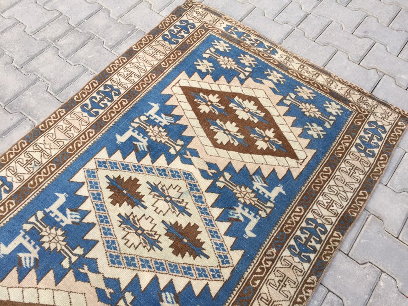 Beautiful Design Blue Carpet Rug Turkish Blue Rug for - Etsy