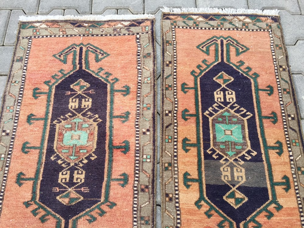 Pair Rugs Set of Two Small Rugs Twin Rugs Beautiful Pattern | Etsy