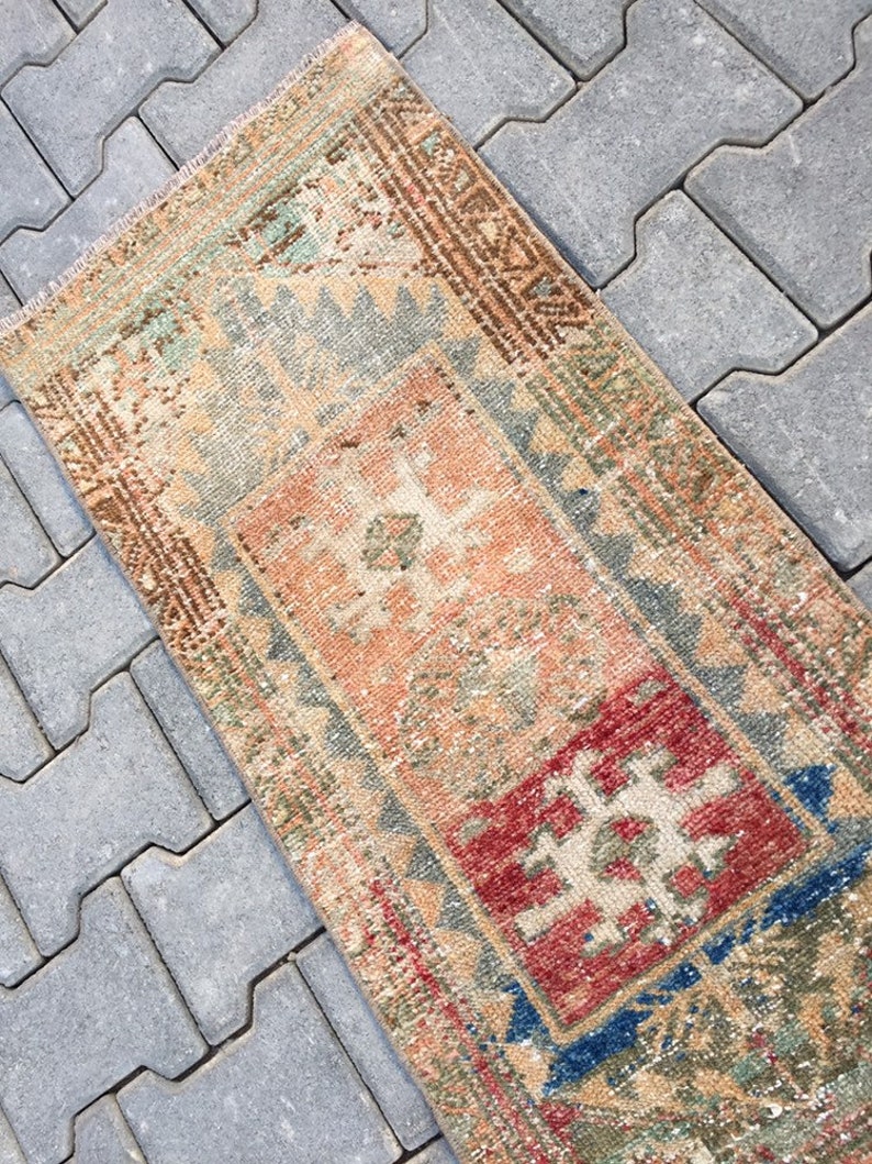 Small Vintage Rug Carpet Rug Bath Mat Faded Rug Kilim Rug | Etsy