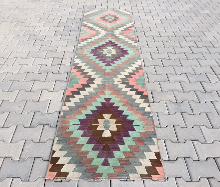 Turkish Runner Kilim Rug Vintage Handmade Kilim Rug | Etsy