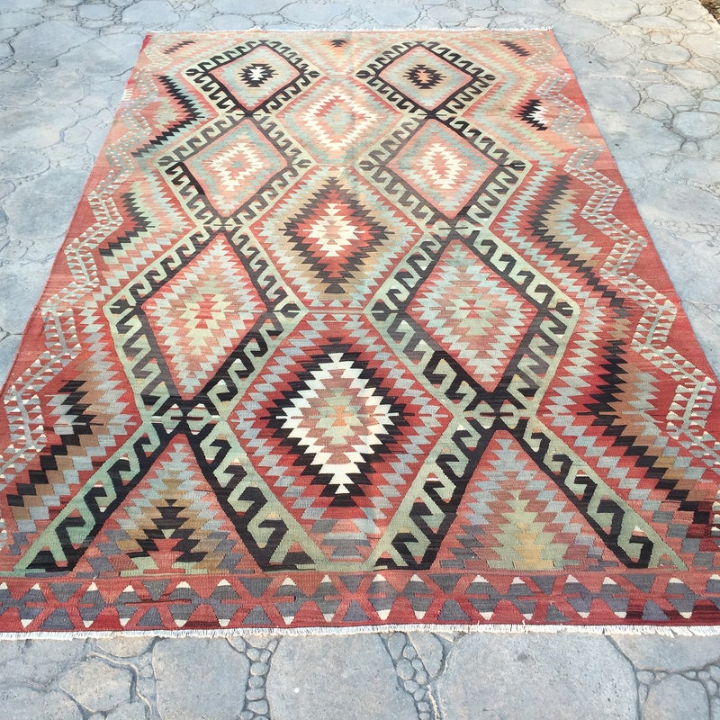 Bohemian Kilim Rug - Etsy