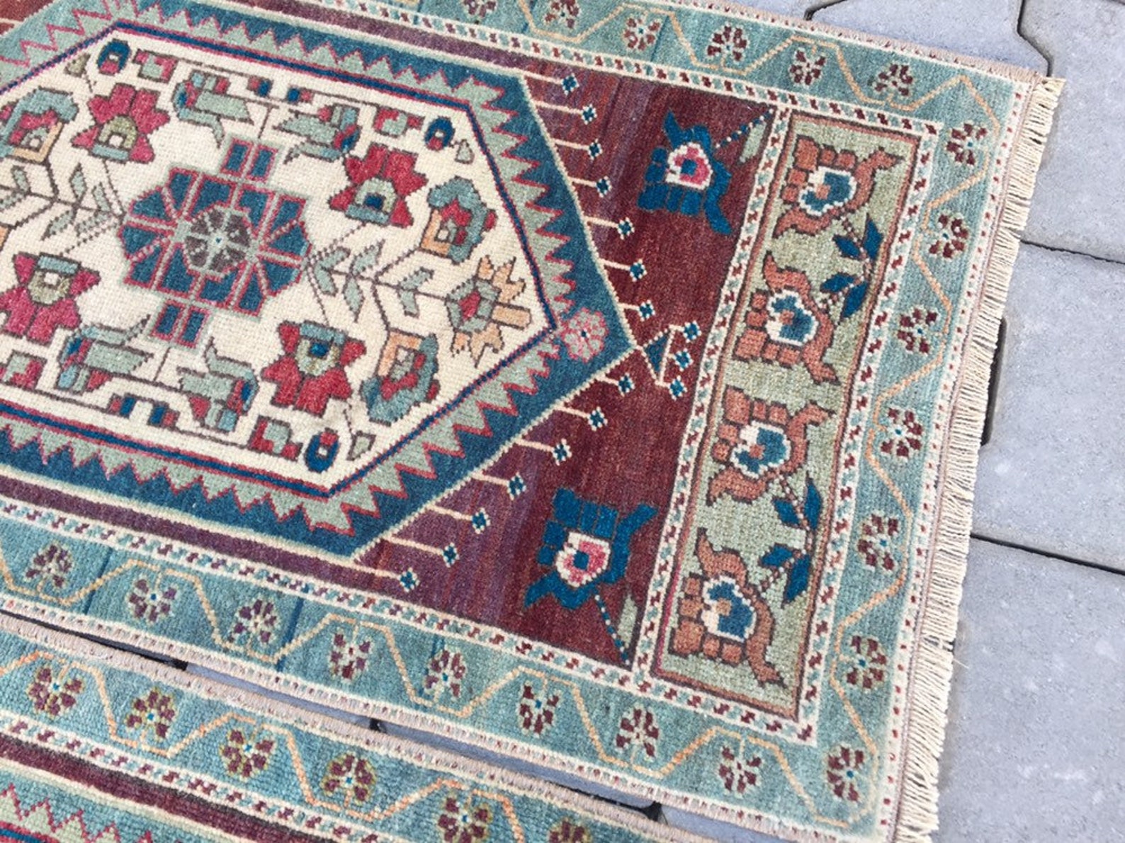 Pair Small Rugs Set of Two Rugs Table Runner Vintage Rugs - Etsy