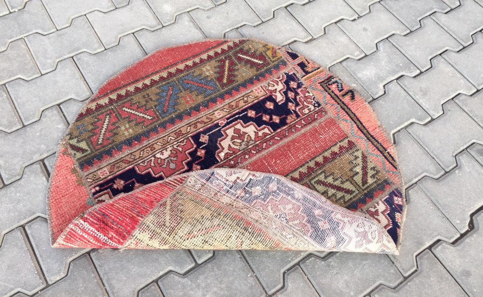 FREE Shipping Round Rug Circle Rug Patchwork Rug Bath | Etsy