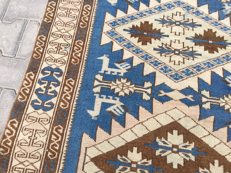 Beautiful Design Blue Carpet Rug Turkish Blue Rug for - Etsy