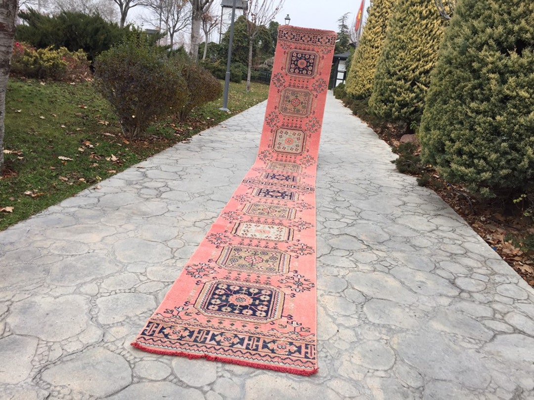 Extra Long Rug Runner, Stair Rug Runner, Turkish Traditional Rug Runner ...