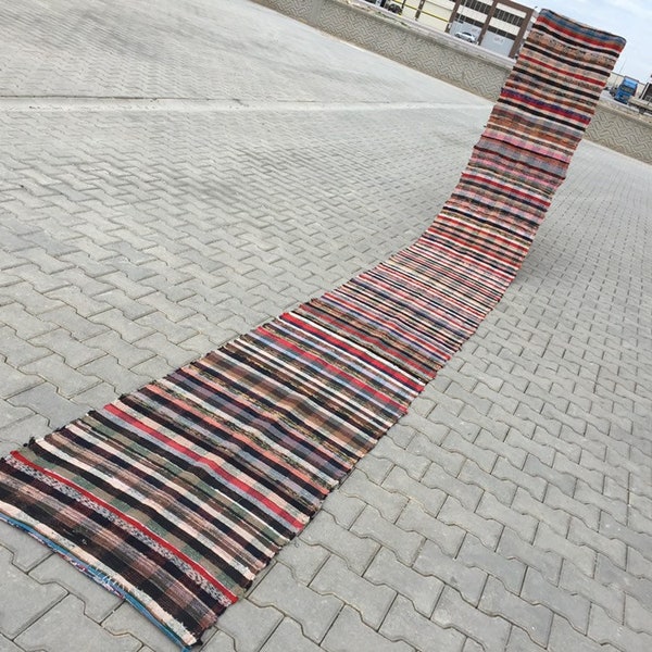 Rag Rug Runner - Etsy