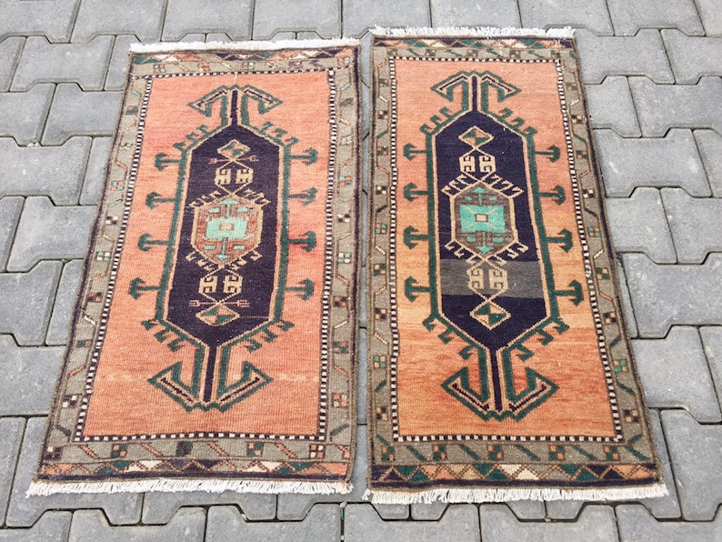 Pair Rugs Set of Two Small Rugs Twin Rugs Beautiful Pattern - Etsy