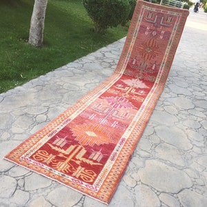Beautiful Unique Rug Runner, Rug Runner, Wool Rug Runner, Narrow Rug ...
