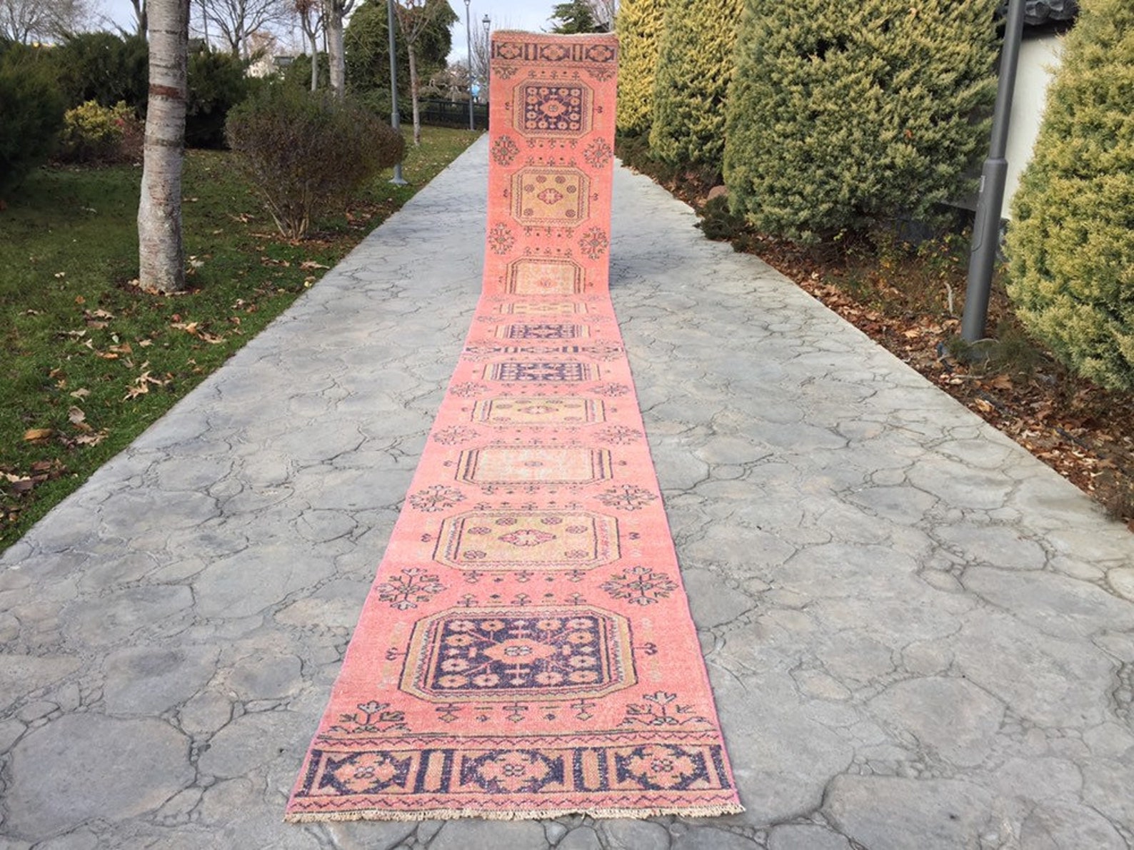 Extra Long Rug Runner Muted Red Colour Runner Home Living - Etsy