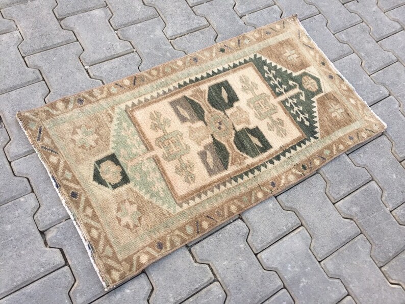 Mid Century Runner Carpet Rug Runner Rug Muted Rug Bath | Etsy