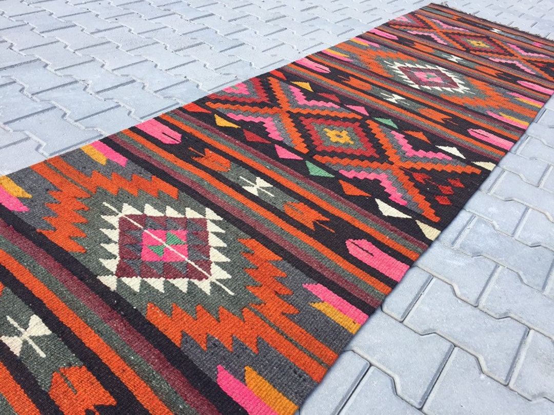 Pink Runner Rug, Kitchen Runner Rug, Pink Home Decor, Kilim Rug Runner ...