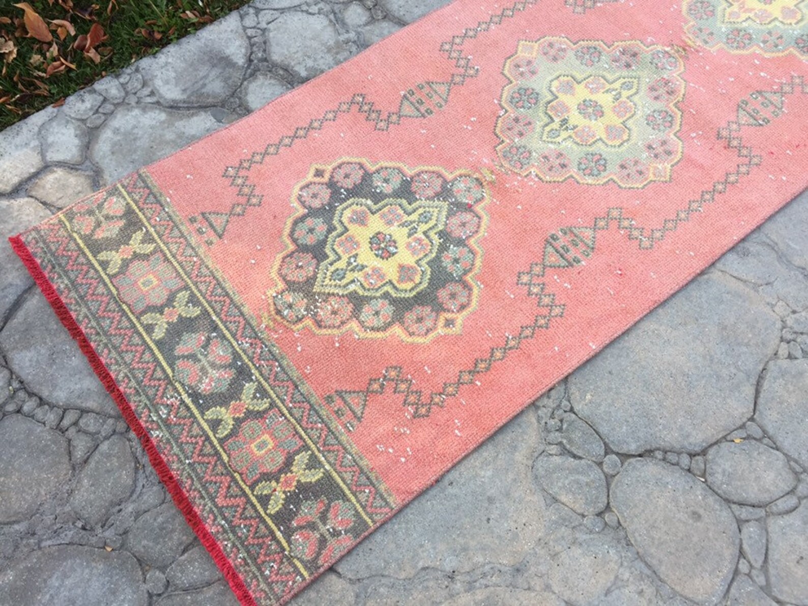 Handmade Rug Area Rug Long Rugs Muted Red Rug Soft Color - Etsy