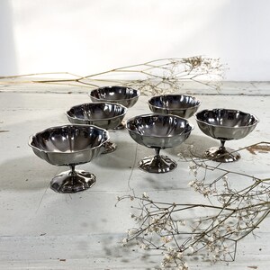 Set of 6 Inox Ice Cream Cups Vintage Stainless Steel Ice Cream | Etsy