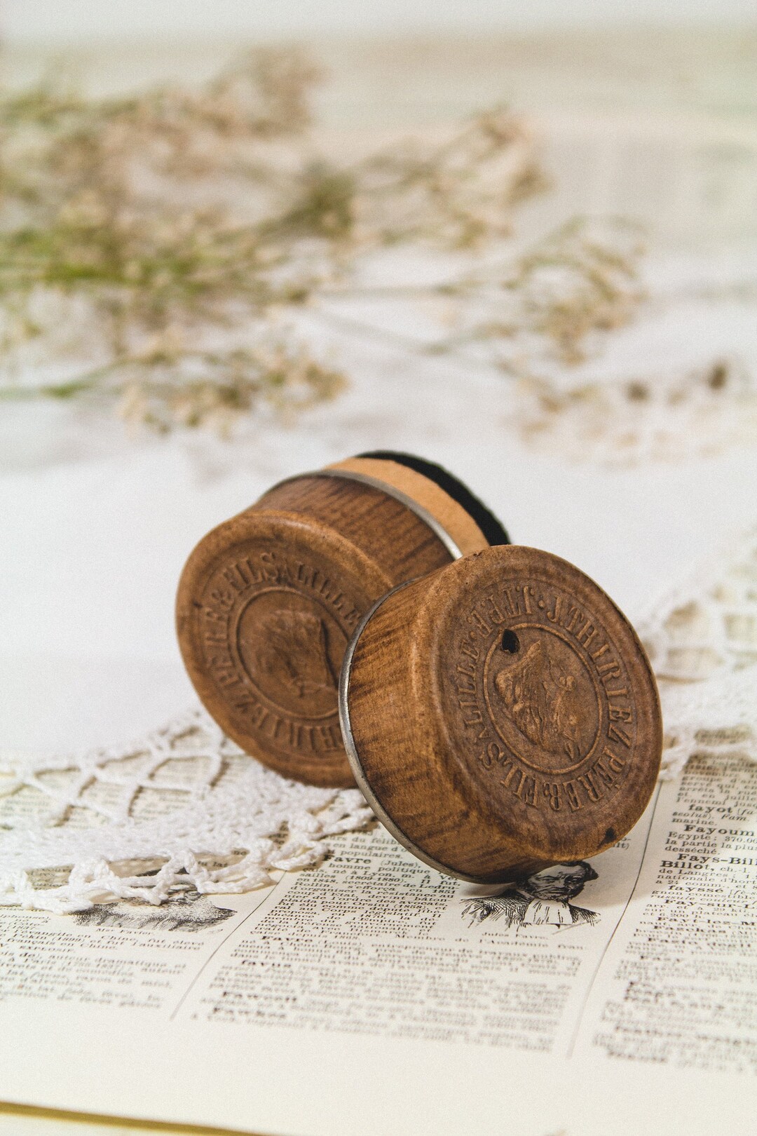 Threads Box Wood Cardboard Mouline Box THIRIEZ Peres & Fils - Etsy