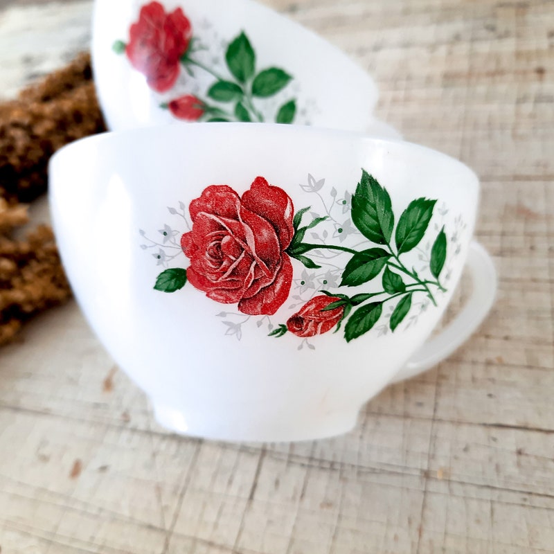 Red Rose Tea Cup - Etsy