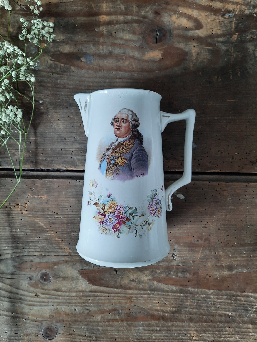 Louis XVI Pitcher Saint Amand and Hamage Nord, Ceramic Pitcher Vintage ...