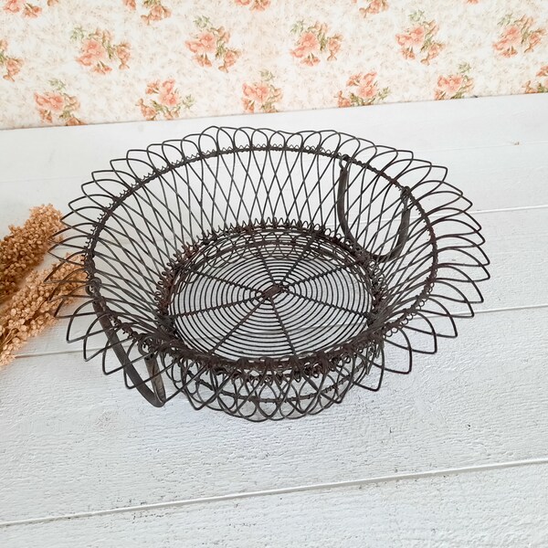 Rustic Wire Basket - Etsy