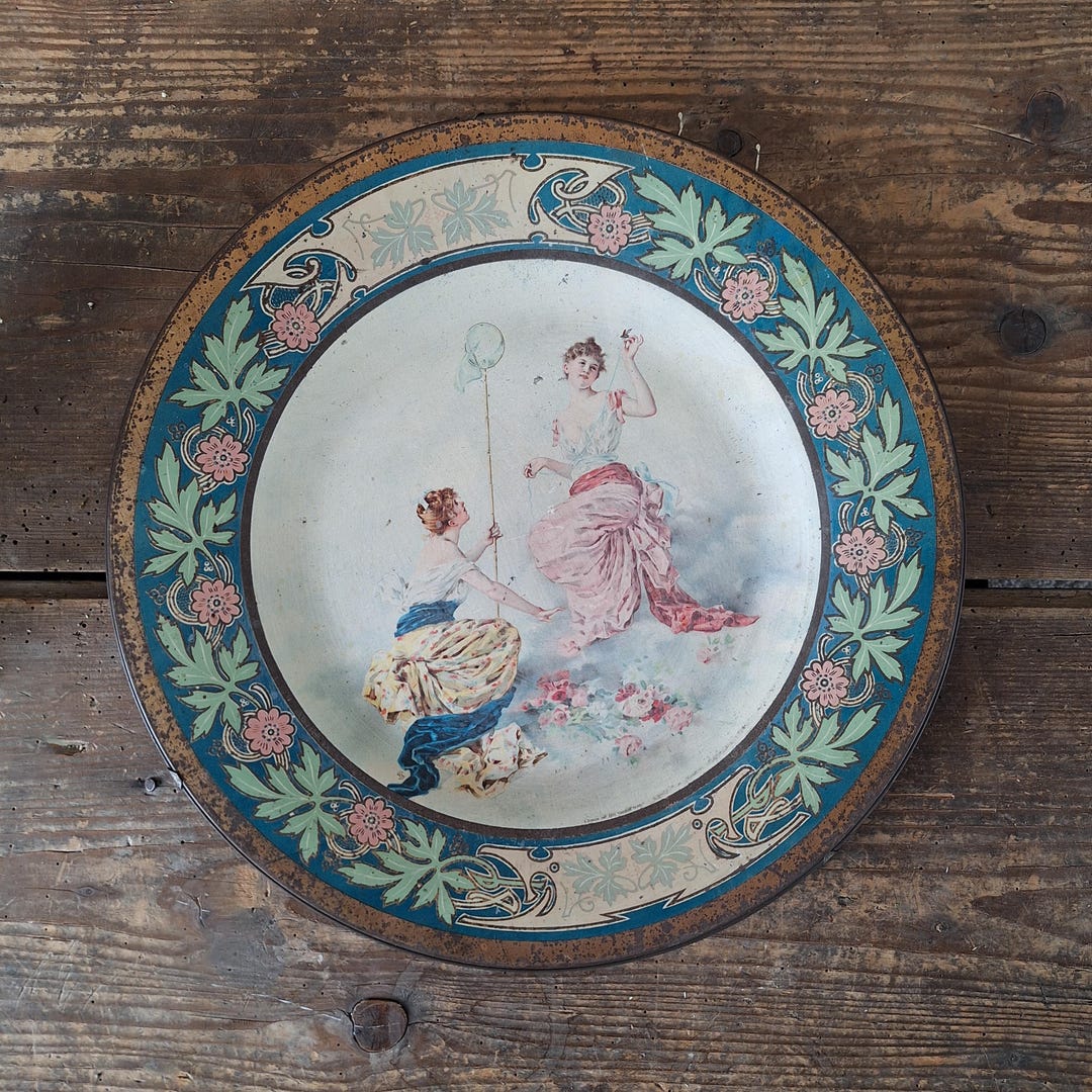 Large Antique French Wall Plate: Romantic Cottagecore Farmhouse Decor ...