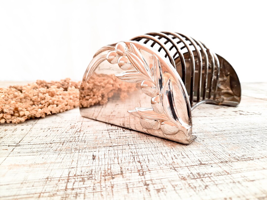 Vintage French 8 Slice Toast Rack, Bread Rack Silverplate SILEA, Toasts ...