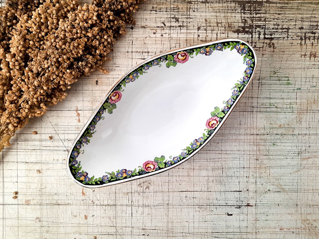 French Sarreguemines Ironstone Serving Dish Vintage Ravier Limoges ...
