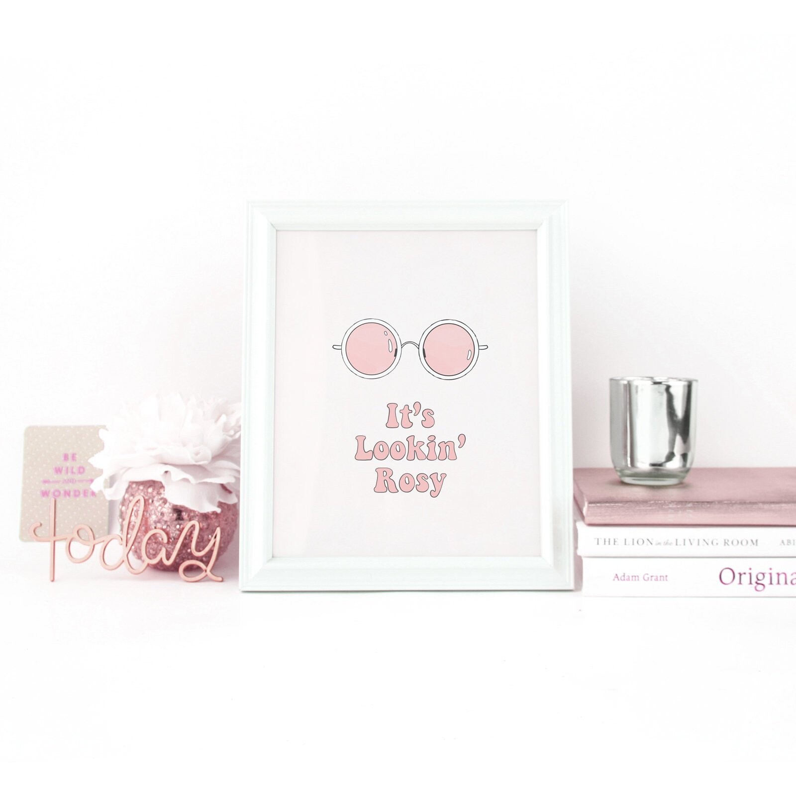 Rose Colored Glasses Art Print Inspirational Quotes Etsy