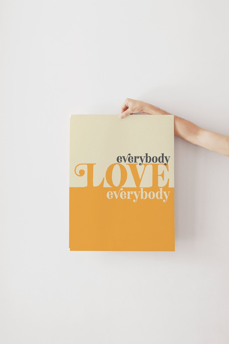 Digital Download Everybody Love Everybody Art Print - Etsy