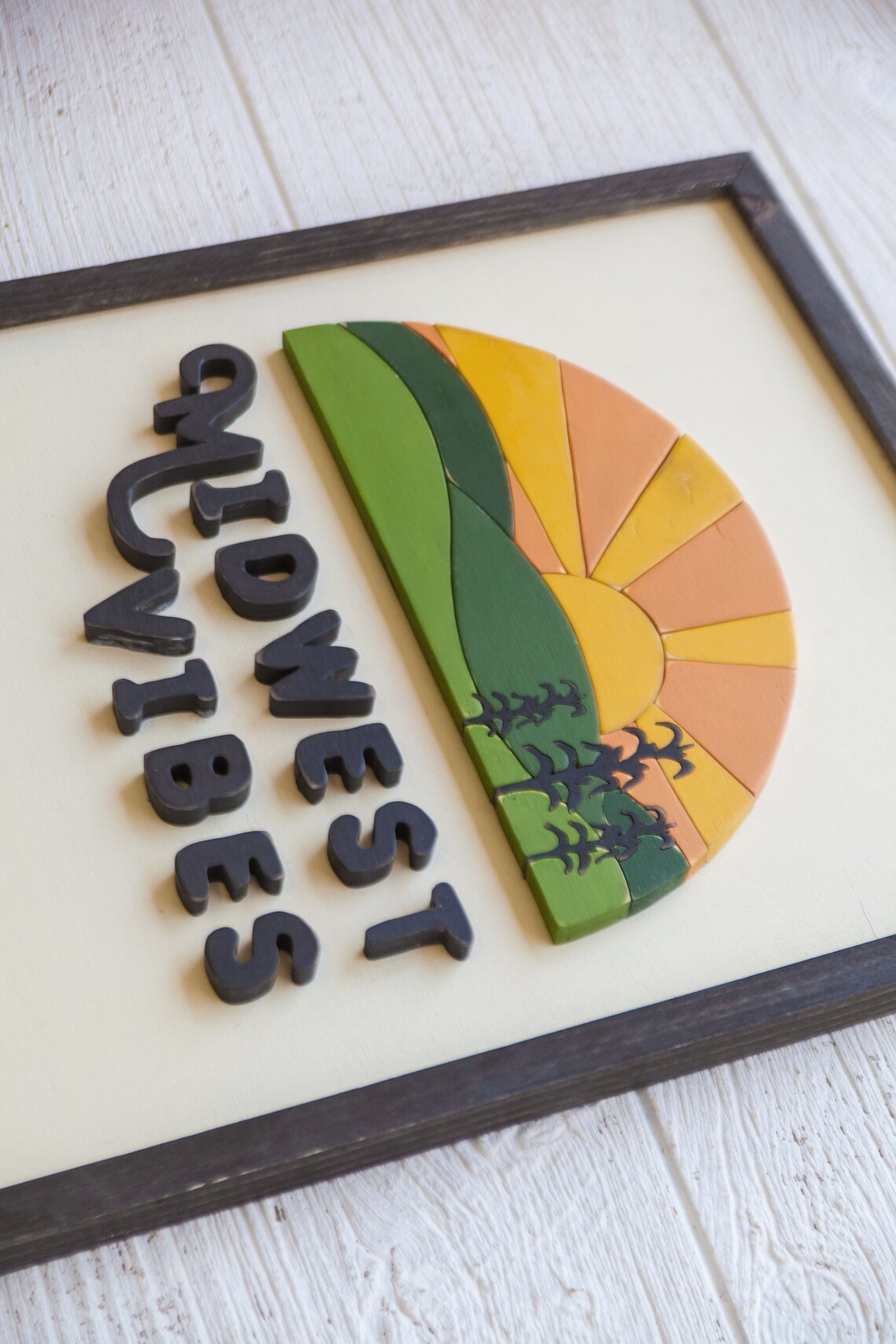 Midwest Vibes 3D Scroll Saw Sign - Etsy