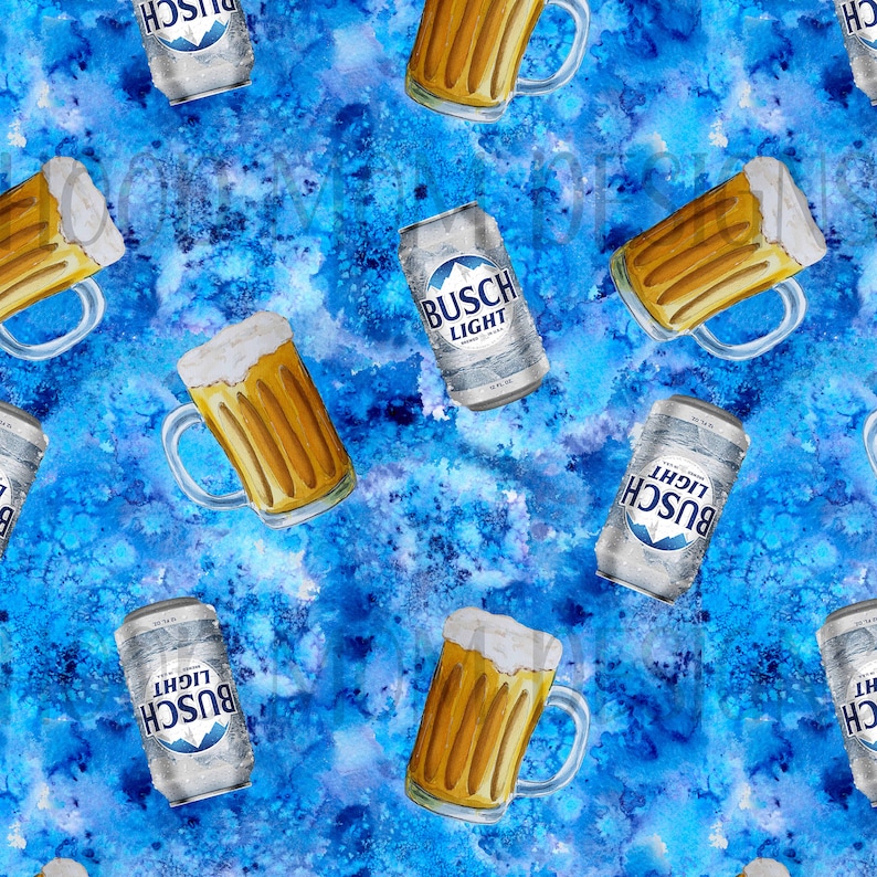 Busch Light Beer Seamless Pattern - Etsy