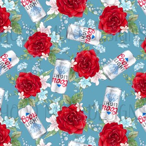 Floral Red White & Blue, 4th of July, Patriotic Seamless Pattern - Etsy