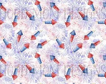 Patriotic Hearts Dots, Red White Blue, 4th of July Seamless Pattern - Etsy