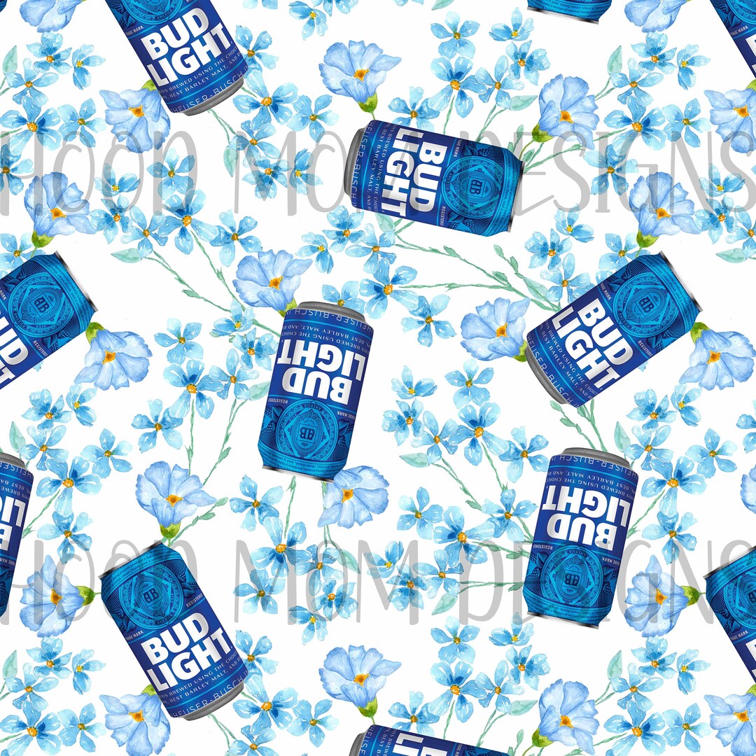 Bud Light Floral, Flowers, Beer Seamless Pattern - Etsy