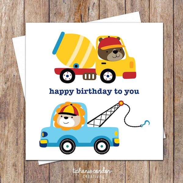 Pick up Truck Birthday Cards - Etsy