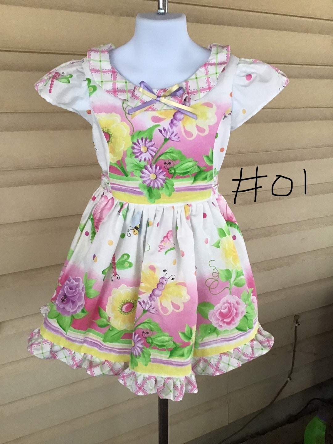 Rare 1990’s Daisy Kingdom Little Girls Spring Dress, Handmade Daisy ...