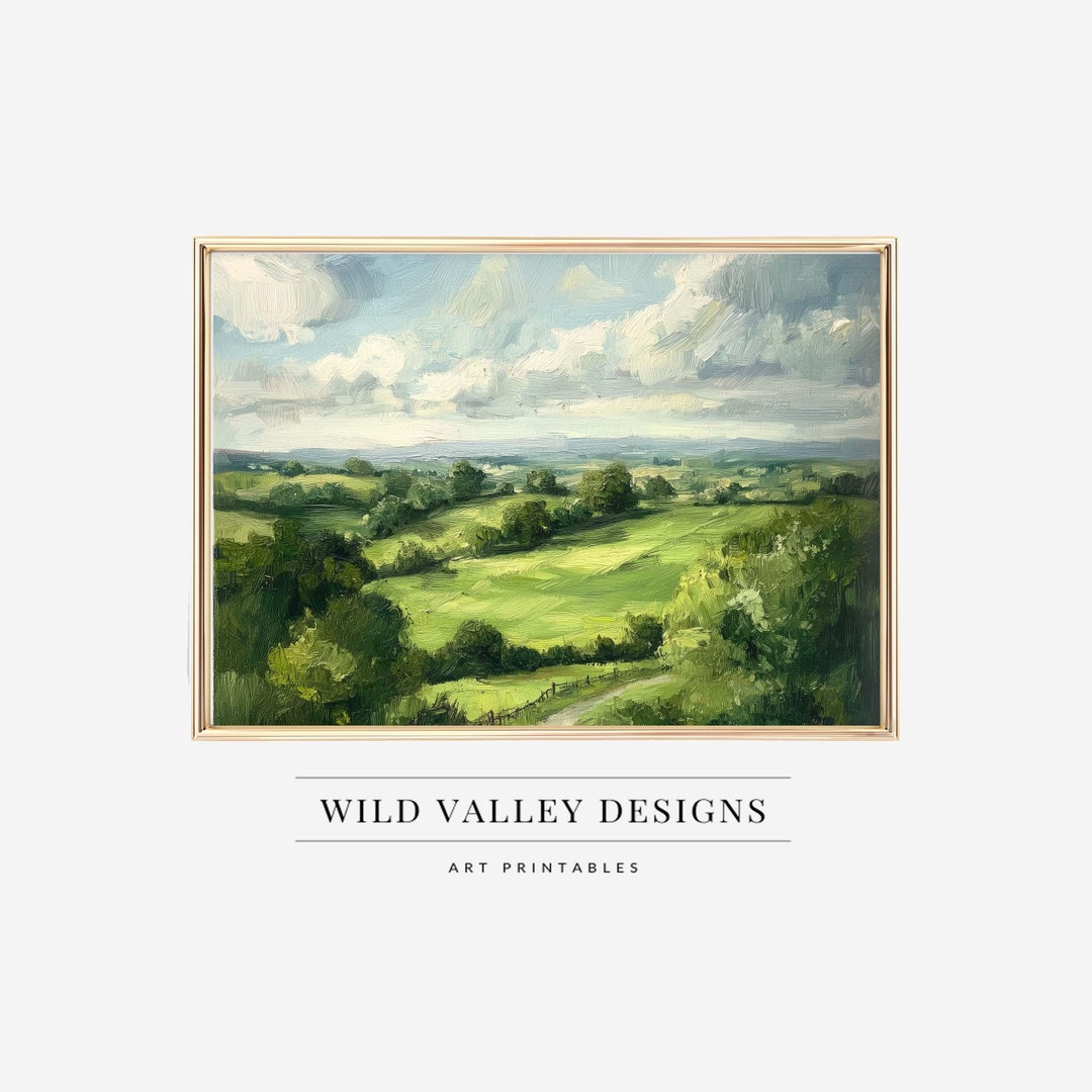 English Countryside Printable, Bright English Country Landscape ...