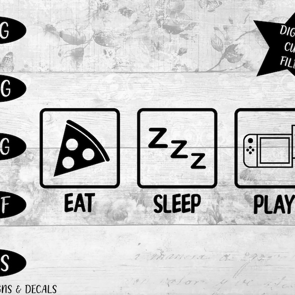 Eat Sleep Game Svg - Etsy