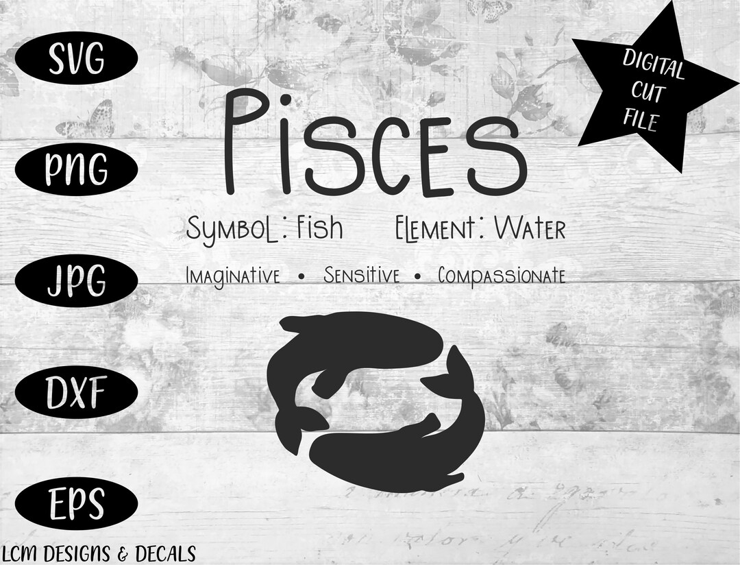 Zodiac SVG / Cut Files / Pisces Svg / Star Signs / Zodiac Signs / Svg ...