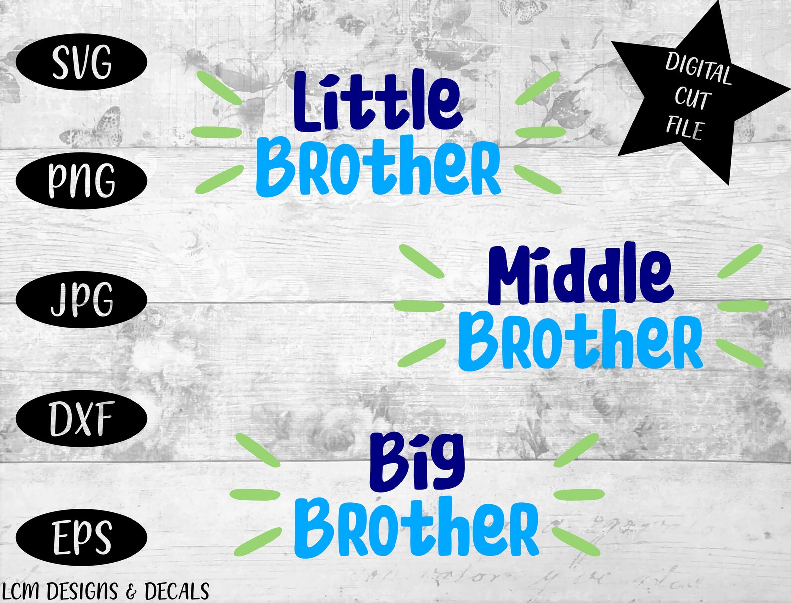 Little, Middle, Big Brother SVG Bundle / Brother Svg Bundle / Svg Cut ...