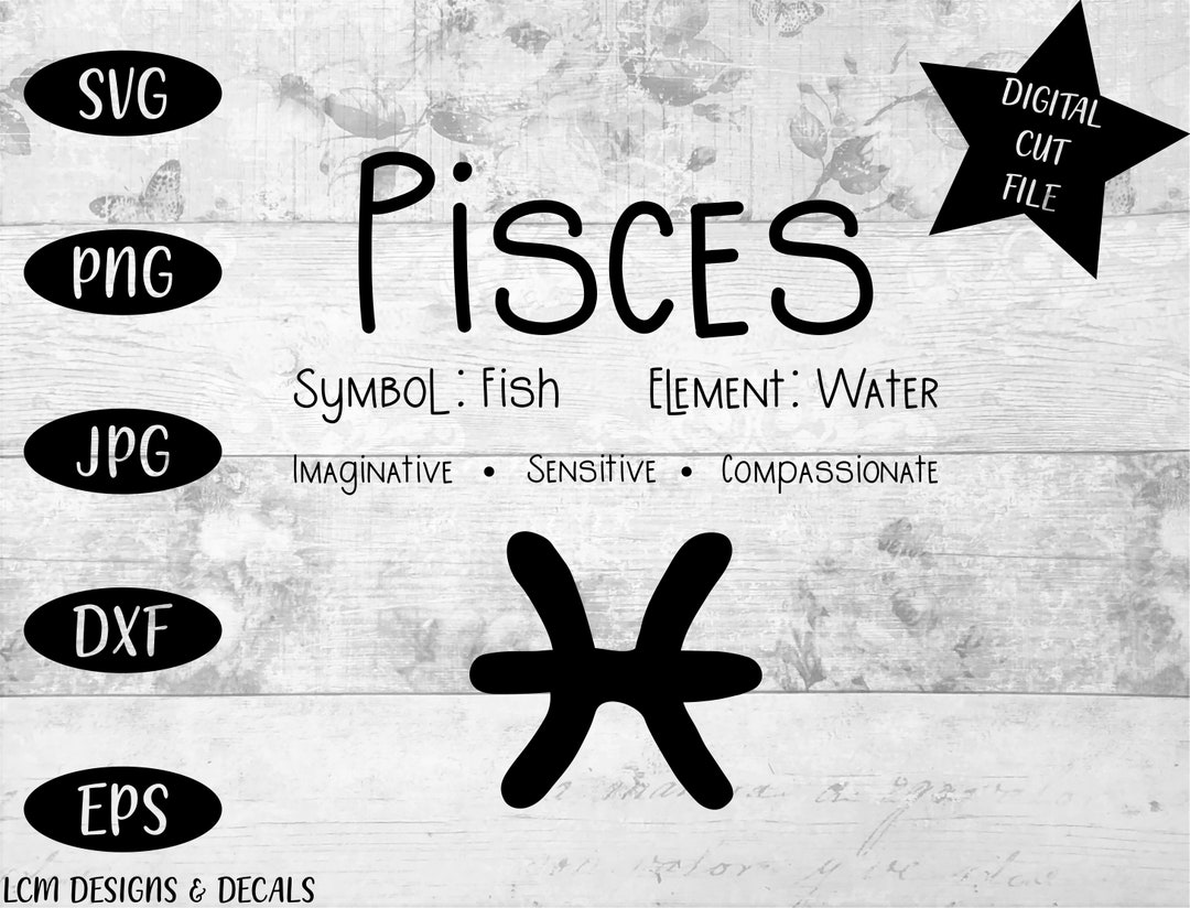 Zodiac SVG / Cut Files / Pisces Svg / Star Signs / Zodiac Signs / Svg ...