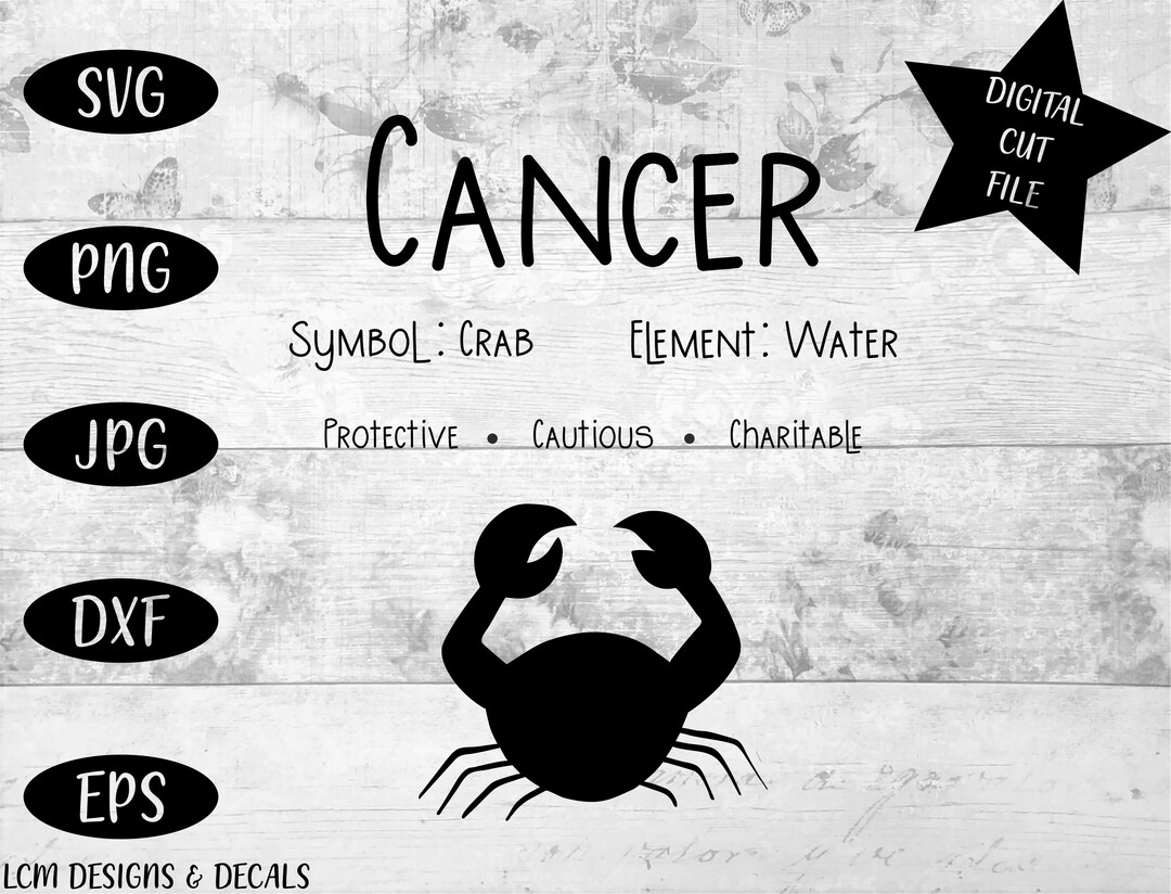 Zodiac SVG / Cut Files / Cancer Svg / Star Signs / Zodiac Signs / Svg ...